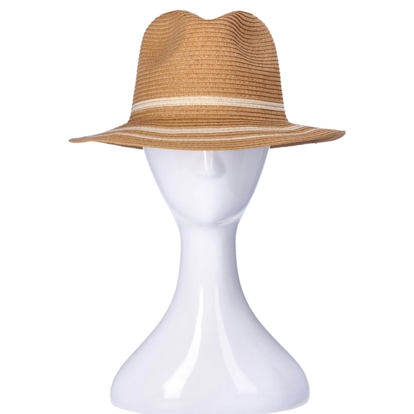 Time and Tru | Accessories | Time And Tru Womens Striped Straw Tan ...